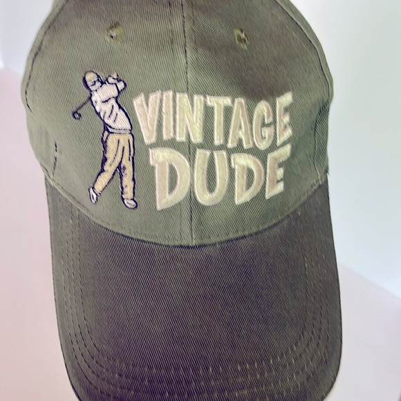 Laid Back | Accessories | Vintage Dude Ball Cap Golfer Olive Green Hat ...